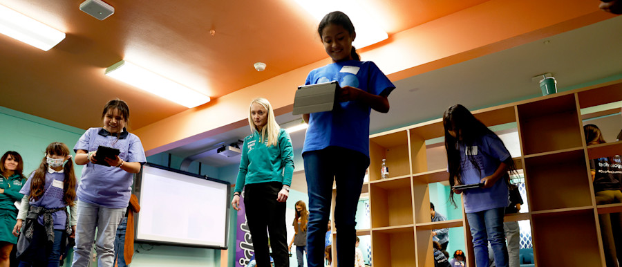 Making a mark: Jessica Hawkins inspires young women at Girlstart in ...