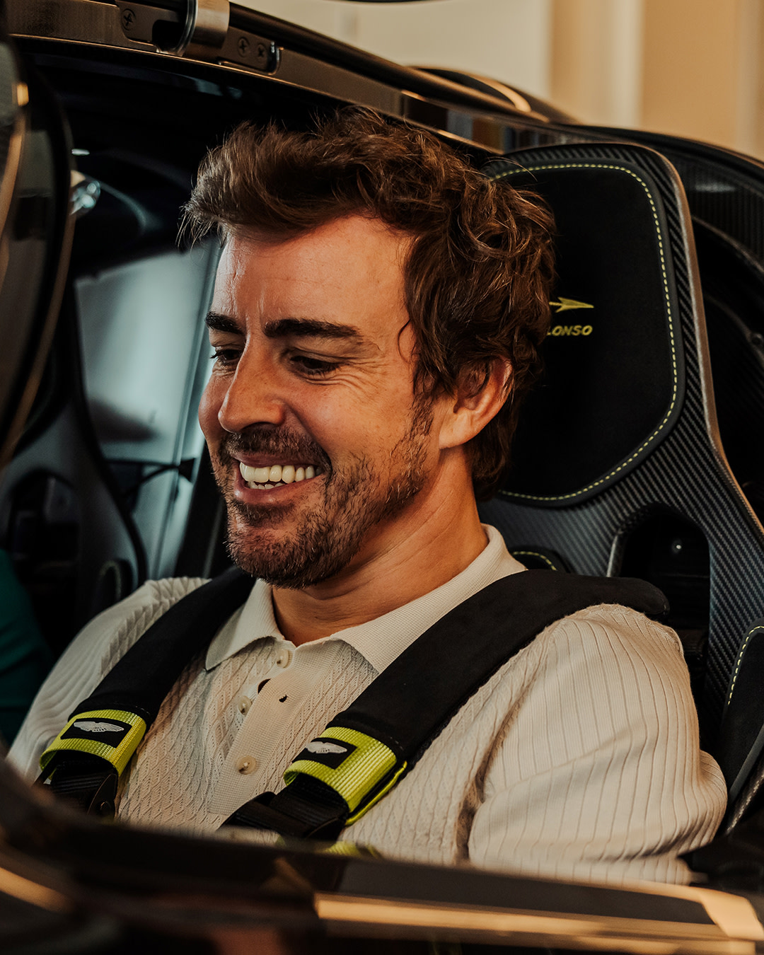 Fernando takes delivery of Formula One car for the road - Aston Martin ...