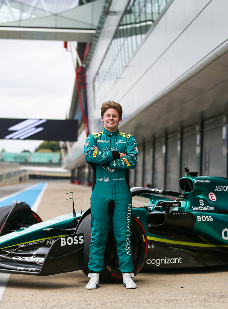 Joseph Loake completes debut F1 test in AMR22 - Aston Martin F1 Team