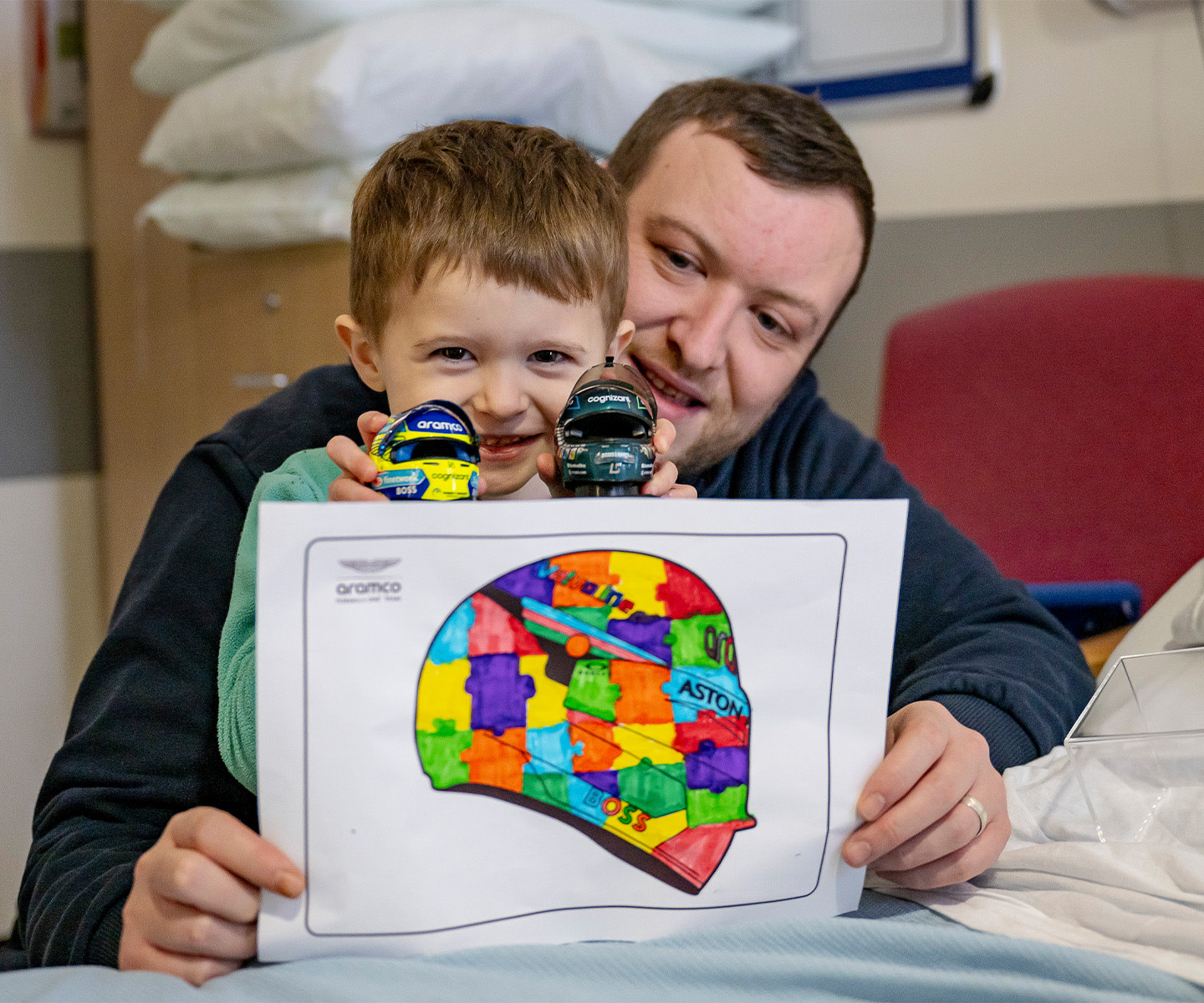 Visiting children's hospitals on our Make A Mark tour - Aston Martin F1 ...
