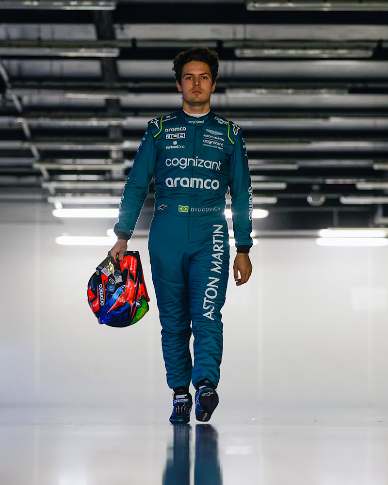 Felipe Drugovich just drove an F1 car for the first time - Aston Martin ...