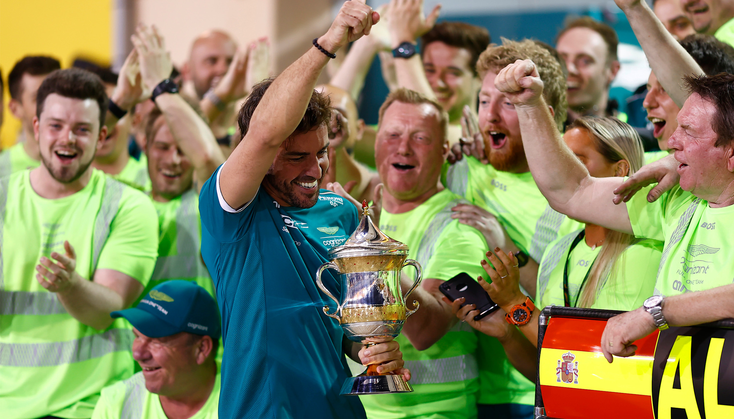 In pictures: Fernando's first AMF1 podium - Aston Martin F1 Team