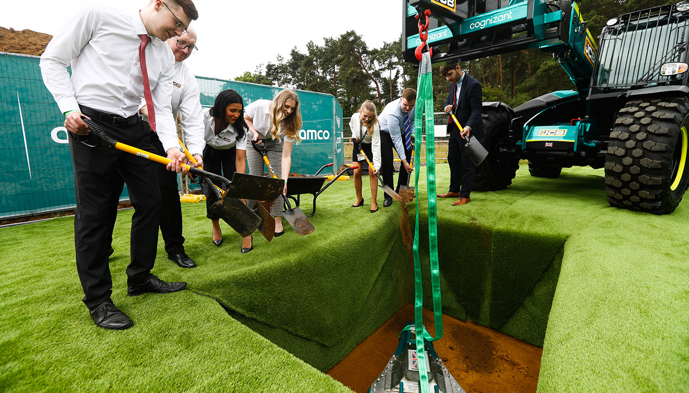 JCB buries fan-chosen time capsule beneath new Aston Martin F1 factory ...