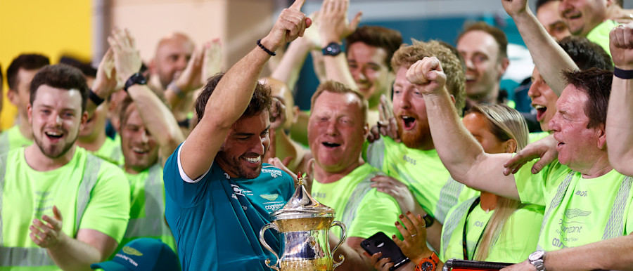 In pictures: Fernando's first AMF1 podium - Aston Martin F1 Team