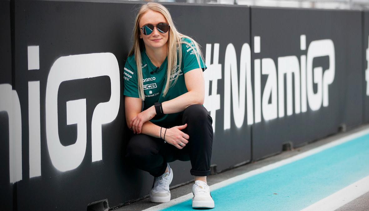 Miami track walk with Jess Hawkins - Aston Martin F1 Team