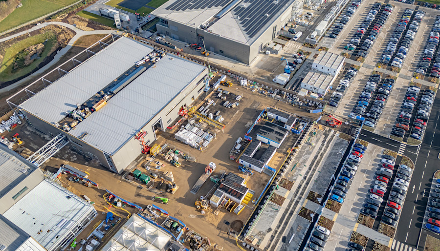 View from above: Buildings Two and Three at the AMRTC continue to take ...