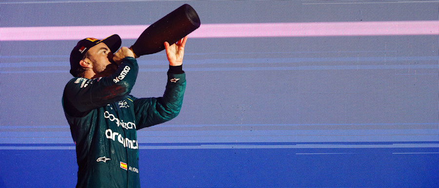 In pictures: Fernando's first AMF1 podium - Aston Martin F1 Team